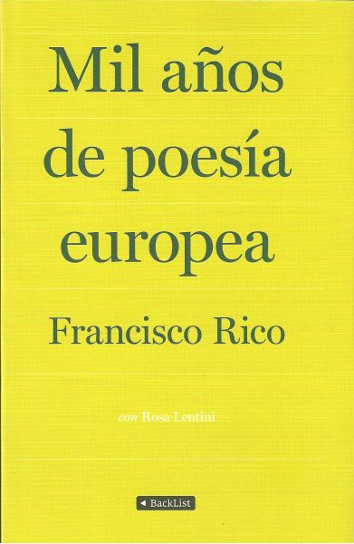 Tertulias poéticas: MIL AÑOS DE POESÍA EUROPEA